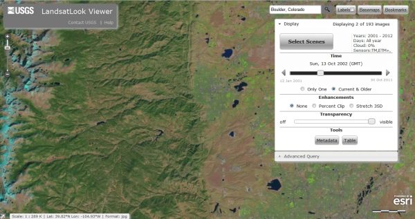 Free For All – USGS LandsatLook Viewer
