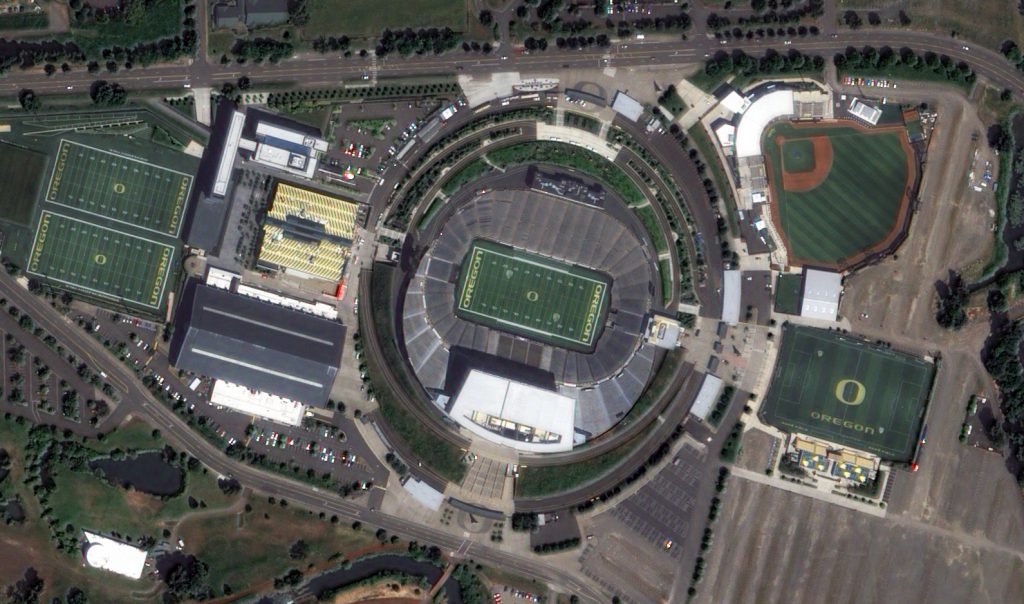The Pléiades 1 Stadium of the Month – Autzen Stadium - Apollo Mapping