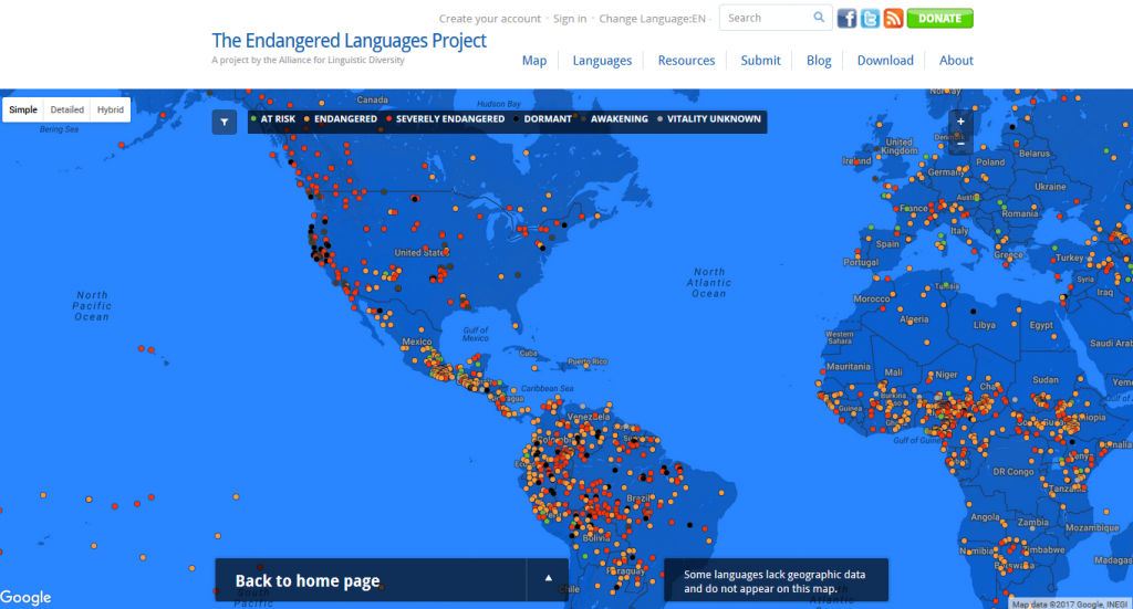 Mapping For Good – November 2017 – The Endangered Languages Project ...
