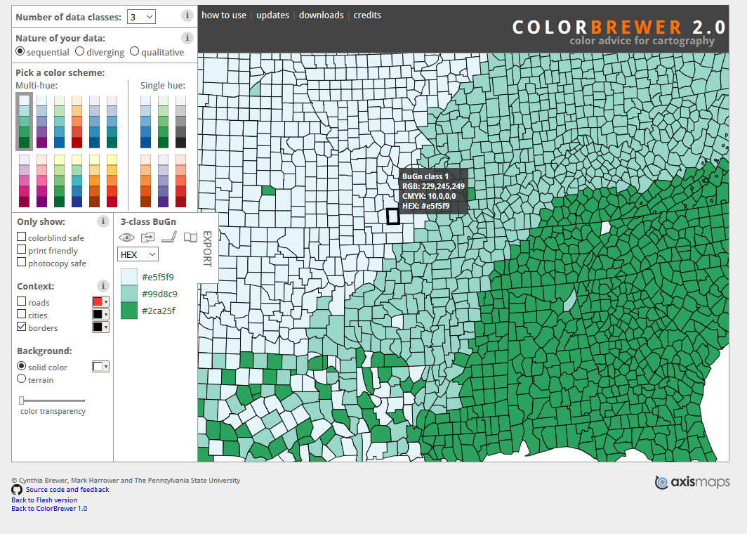 Mapping for Good – July 2018 – ColorBrewer - Apollo Mapping