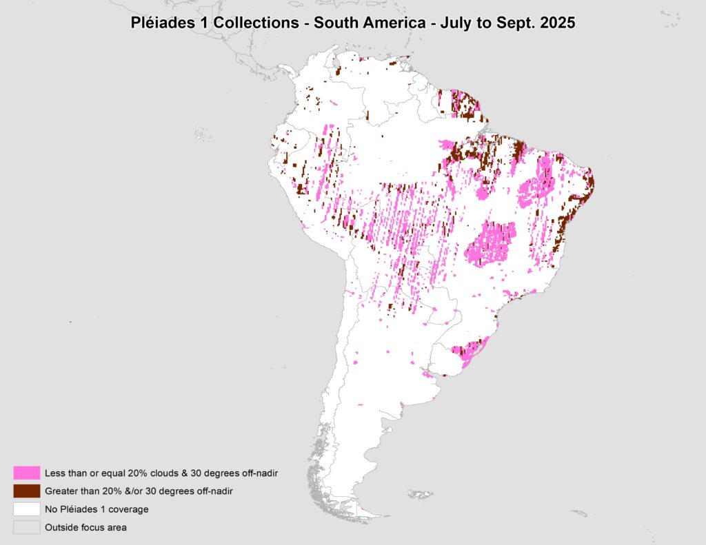 High-Resolution Imagery Collections – Pléiades 1 – South America, July ...